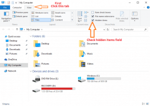 How to view hidden files in Windows 10