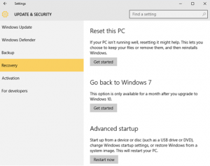 How to revert to previous windows version from Windows 10