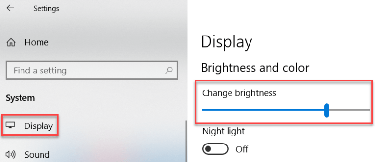 How to adjust screen brightness in windows 10