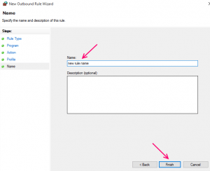 Win10:Block internet access of a program by making Firewall rule