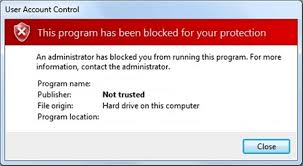 Fix This Program has been blocked for your protection in Windows 10