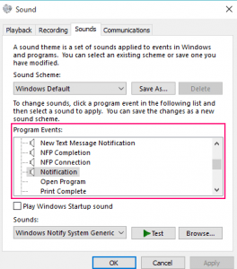 How to Mute or Change Notification sounds in Windows 10/11