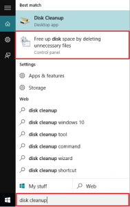 How to delete unused files in windows 10 using Disk Cleanup