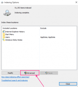 How to force Windows 10 to search inside files for text