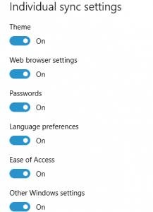 How to Turn On / Off sync settings in windows 10