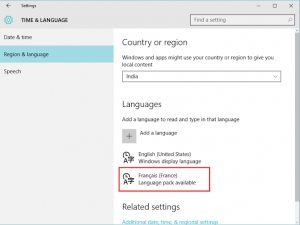 Change or set default Keyboard Language in Windows 10
