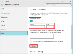 How to Set Up Proxy server in Windows 10