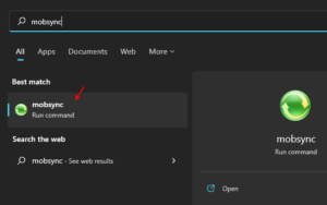 How to Open Sync centre / MobSync in Windows 10/11