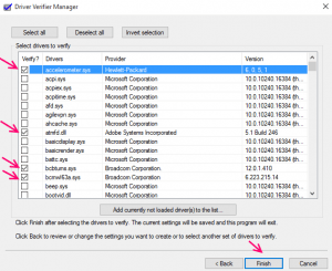 Use Driver verifier manager to find Problematic Driver in Windows 10