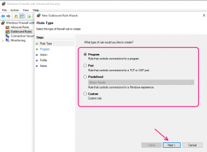 Win10:Block internet access of a program by making Firewall rule