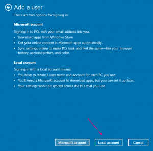 How to create a local Windows 10 account Without email