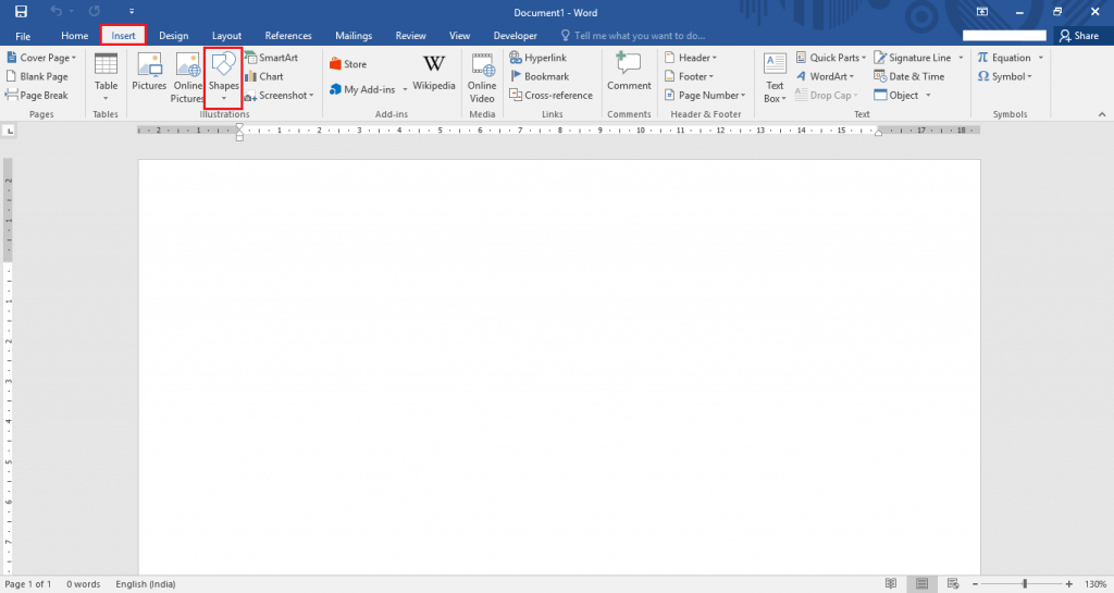 How to insert & edit Shapes in Microsoft Word 2016