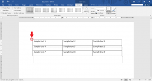How to insert and resize a table in Microsoft Word 2016