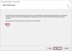 How to setup an email account in Microsoft Outlook 2016
