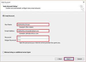 How to setup an email account in Microsoft Outlook 2016