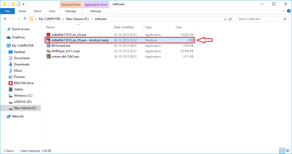 Change Text "-Shortcut " from shortcuts created in Windows 10