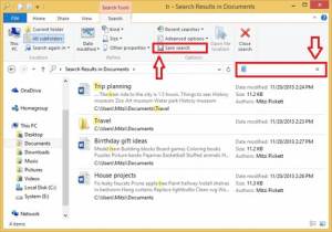 How to save file search result in windows 10 and use them later