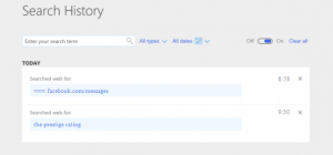 Steps to Clear Bing Search History on Edge Browser