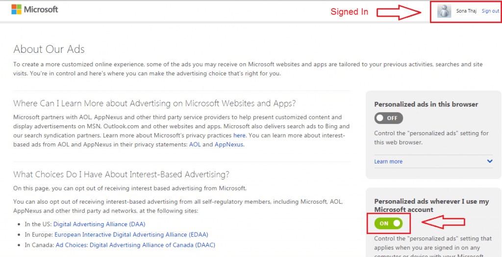 Top 3 ways to turn off personalized ads in windows 10