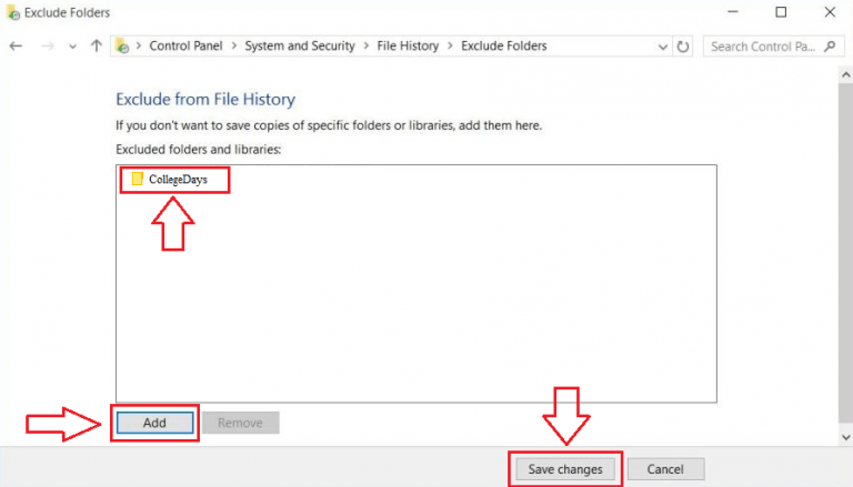 How to Exclude Folders from file history on Windows 10 How to Exclude Folders from file history on Windows 10