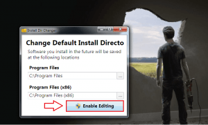 How to change default installation location of programs in windows