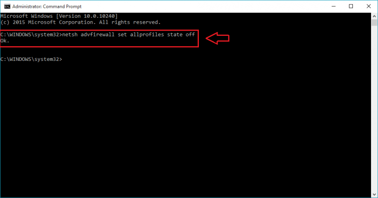 How to Disable / Enable windows firewall by command prompt