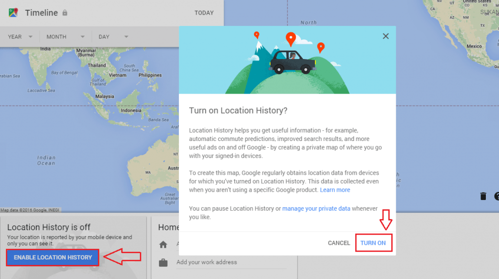Google Timeline Tool: Your stored Location History