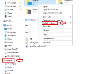 How to enable & show Libraries in Windows 10