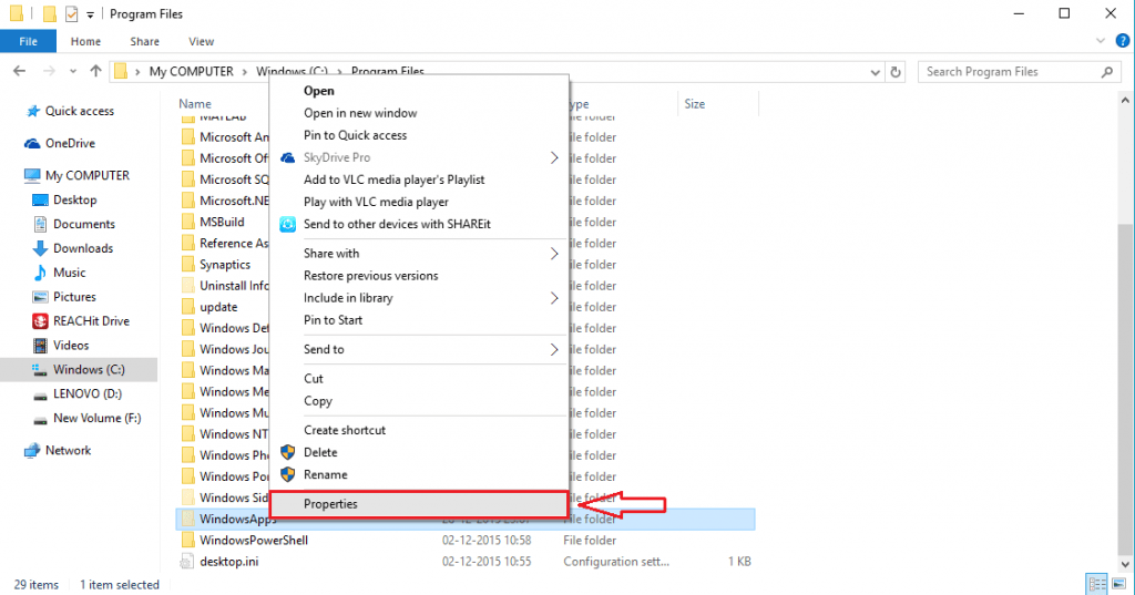 How to access Windows Apps folder in Windows 10