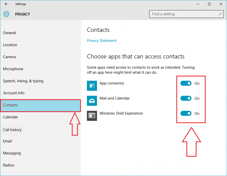 How to turn off privacy settings in new windows 10 update
