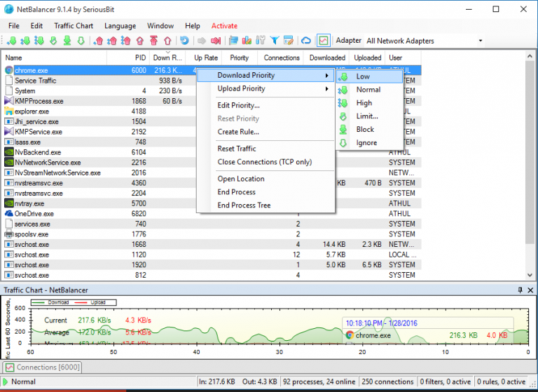 How to Limit Bandwidth of particular App in Windows 10