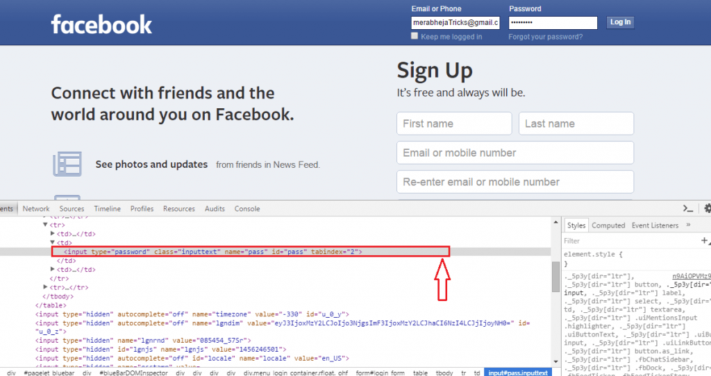 How To View Hidden Facebook Password On Your Browser if you forgot