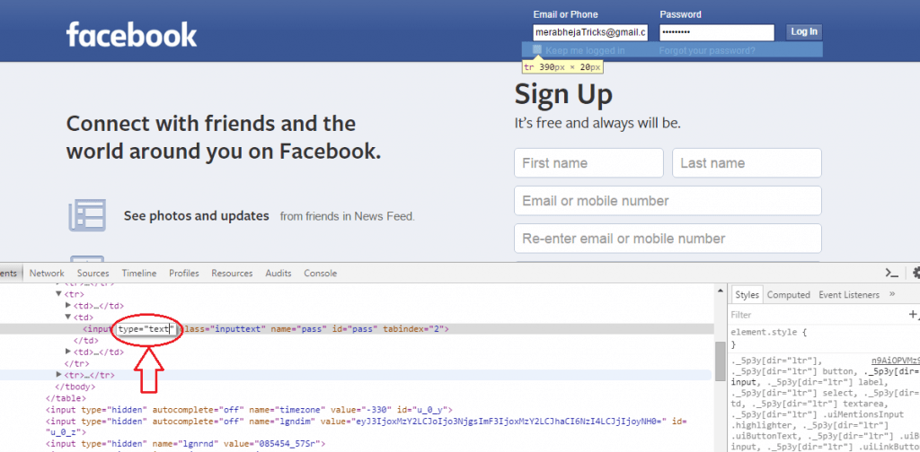 How To View Hidden Facebook Password On Your Browser if you forgot
