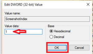 How to reset Screenshot counter in Windows 10