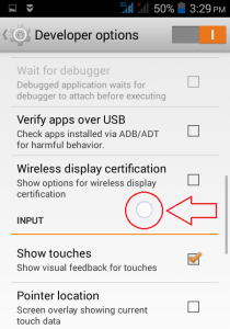 Enable Visual Feedback For Touches In Your Android Phone
