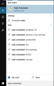How to use task scheduler in Windows 10