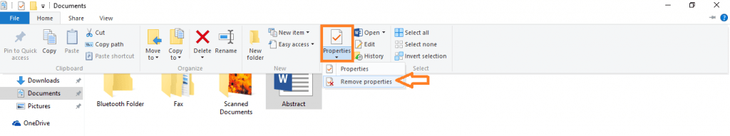 Create a Copy of file with Properties Removed in Windows 10