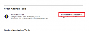Know what is crashing your windows PC with whocrashed