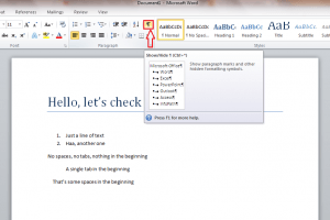 Show Formatting Marks And Reveal Formatting symbols In Word