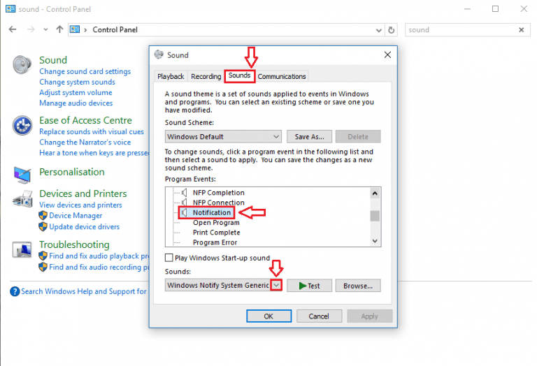 How to Change Windows 10 Notification Sounds
