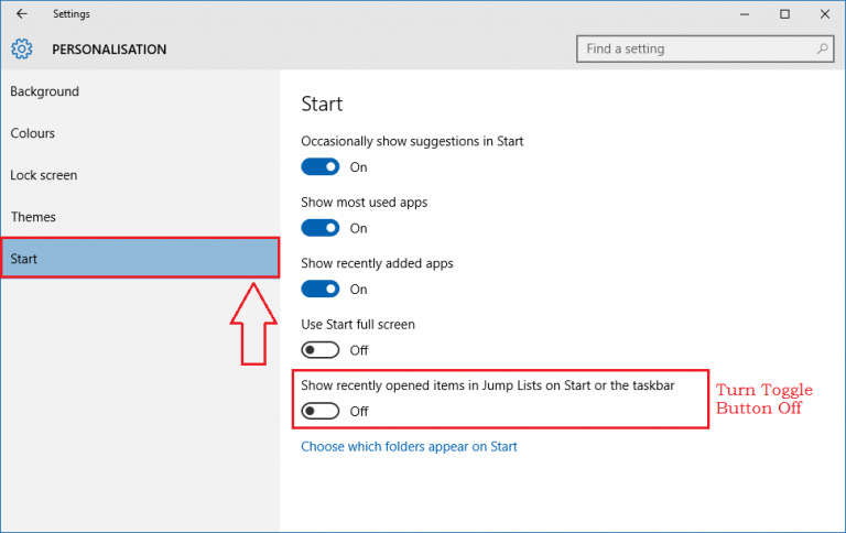 How To Clear The Jump Lists In Windows 10