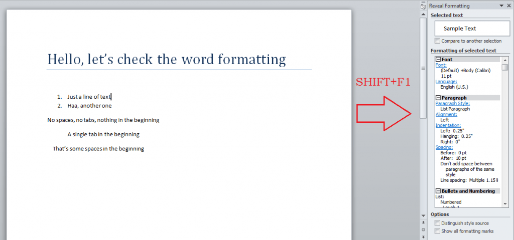 Show Formatting Marks And Reveal Formatting symbols In Word