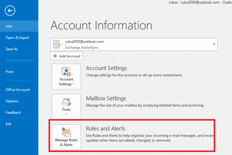 How To Import or Export Rules In Outlook 16