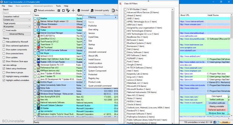Bulk Crap Uninstaller makes it easy to uninstall in bulk
