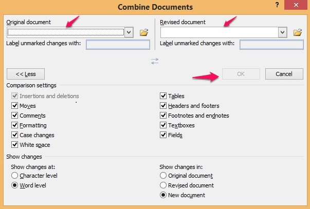 Compare And Combine Documents In Microsoft Word