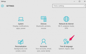 Change Default Keyboard Language Input method in Windows 10