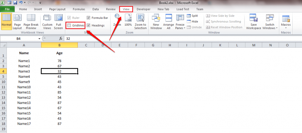 How To Hide Sheets Gridlines And Cells In Excel