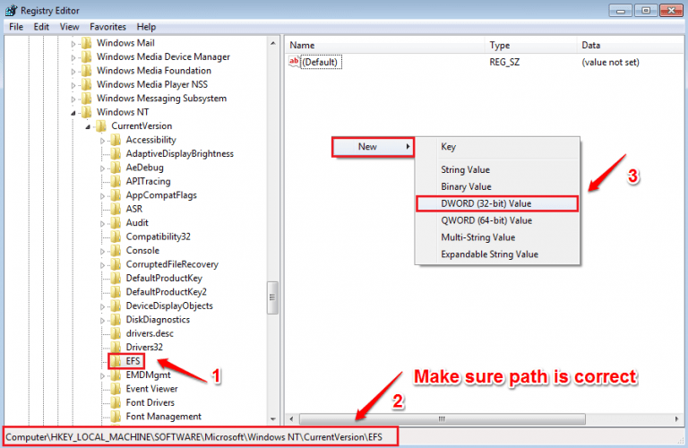 How To Enable/ Disable Windows Encrypting File System (EFS) Feature