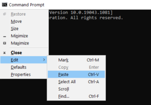 Enable / disable CTRL+C/CTRL+V For Copy/Paste In Windows 10 / 11 CMD
