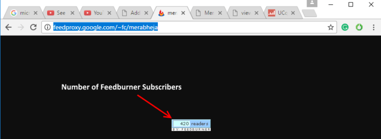 How to find Feedburner subscriber count of any blog